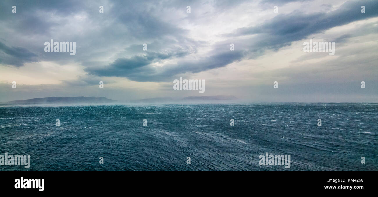 Winter storm called Bora at sea Stock Photo - Alamy