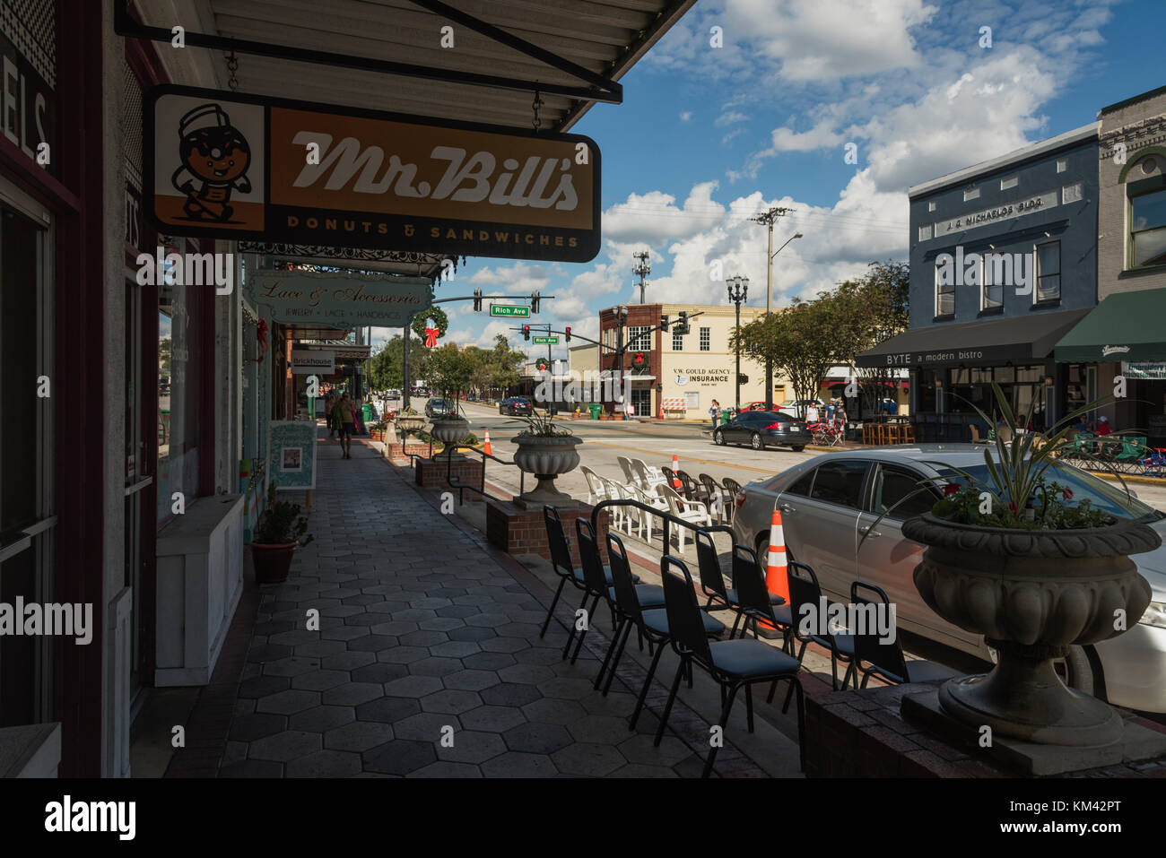 Businesses and Storefronts on Woodland Blvd DeLand, Florida USA Stock ...