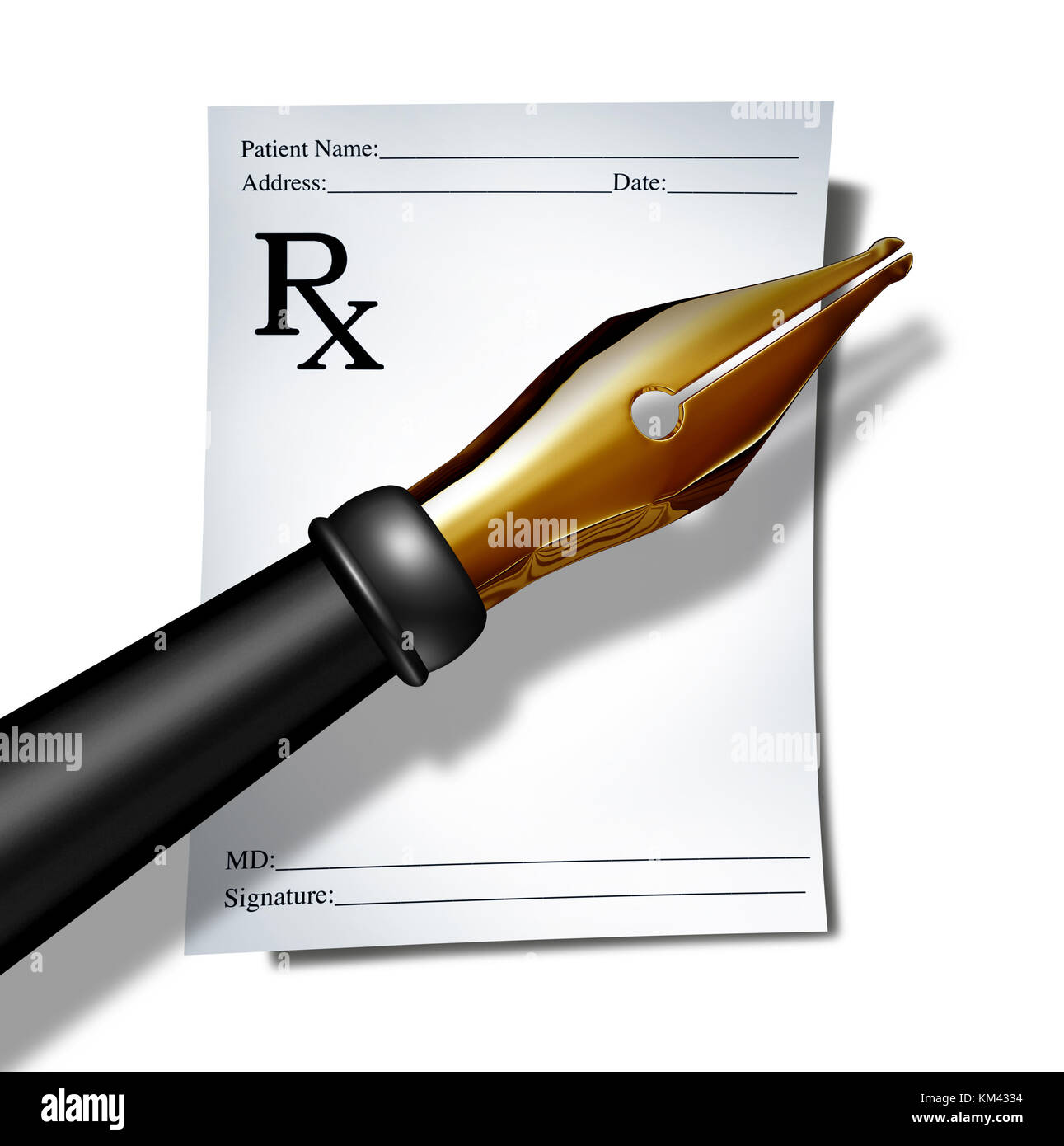 Pharmacy prescription writing a pharmaceutical medication note for a ...