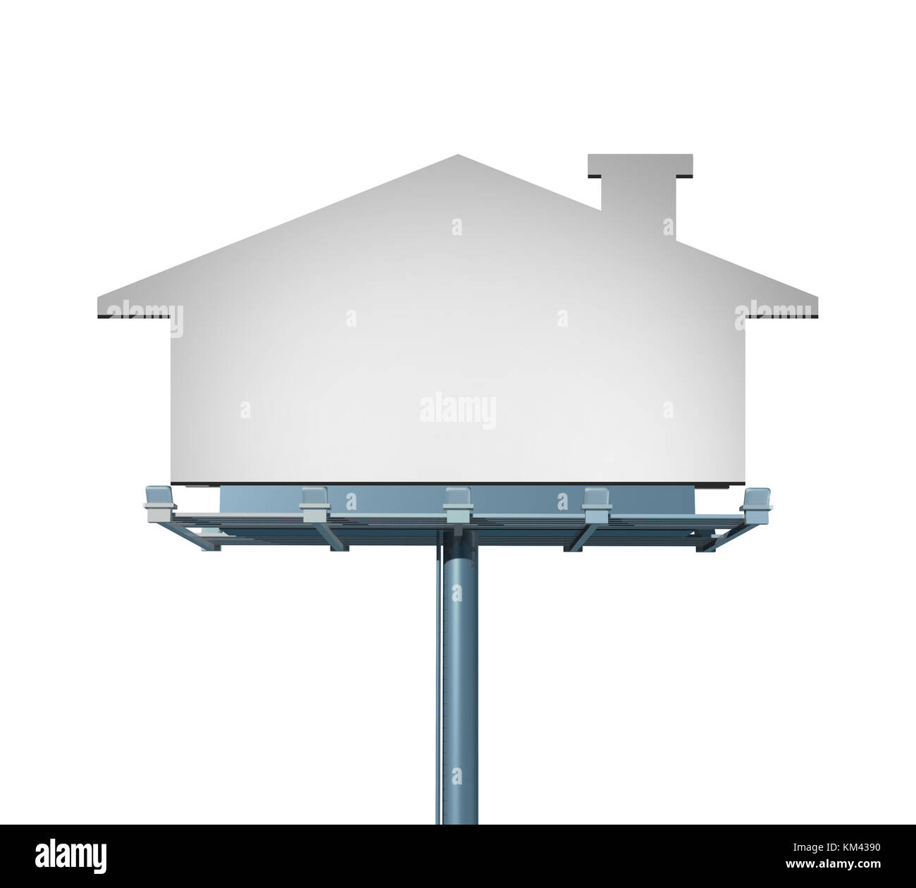 Real estate advertising billboard as a housing industry blank sign ...