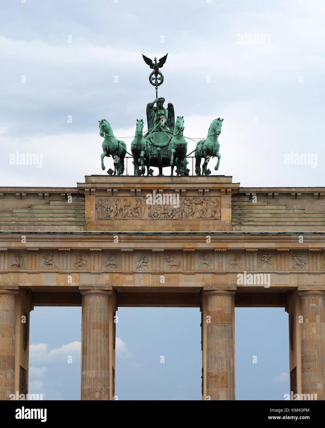Berlin Germany Ancient Brandenburg Door with the quadriga symbol of the ...