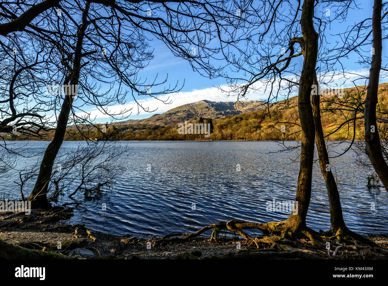 Coniston Old Man viewed from the path to the Monk Coniston landing ...