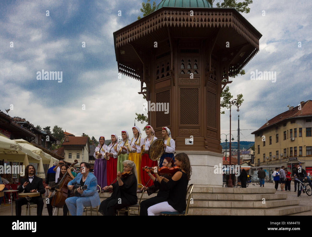 SARAJEVO, BOSNIA AND HERZEGOVINA - AUGUST 20 2017: Traditional Bosnian ...