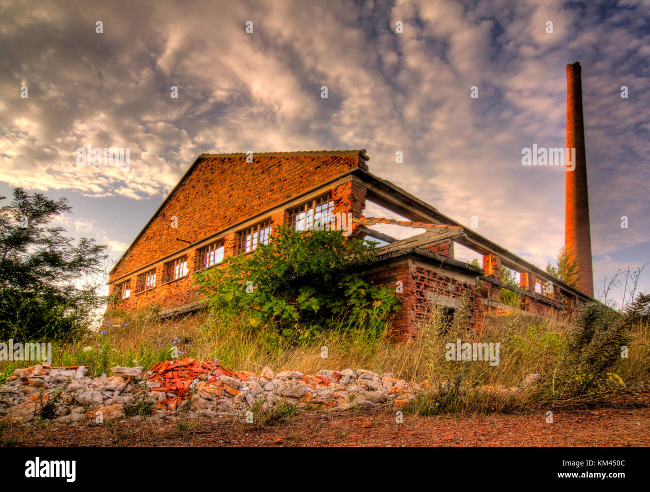 Old brick factory ruin Stock Photo - Alamy