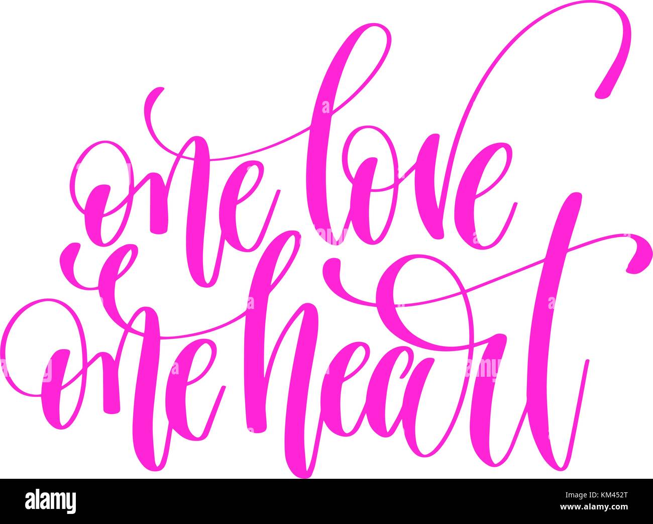 One love lettering text Stock Vector Images - Alamy