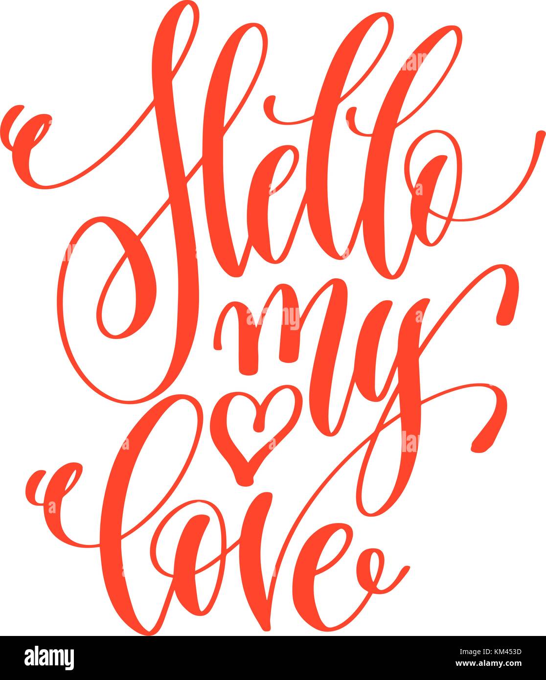 Hello my love Stock Vector Images - Alamy