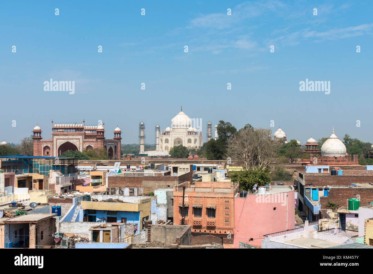 AGRA, INDIA - MARCH 17, 2016: Horizontal picture of the amazing view of ...