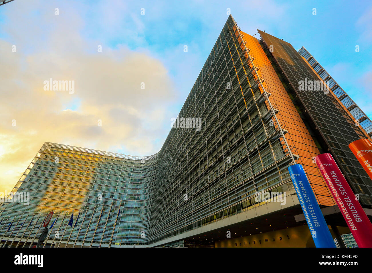 The Berlaymont building in Brussels, Belgium. That houses the ...