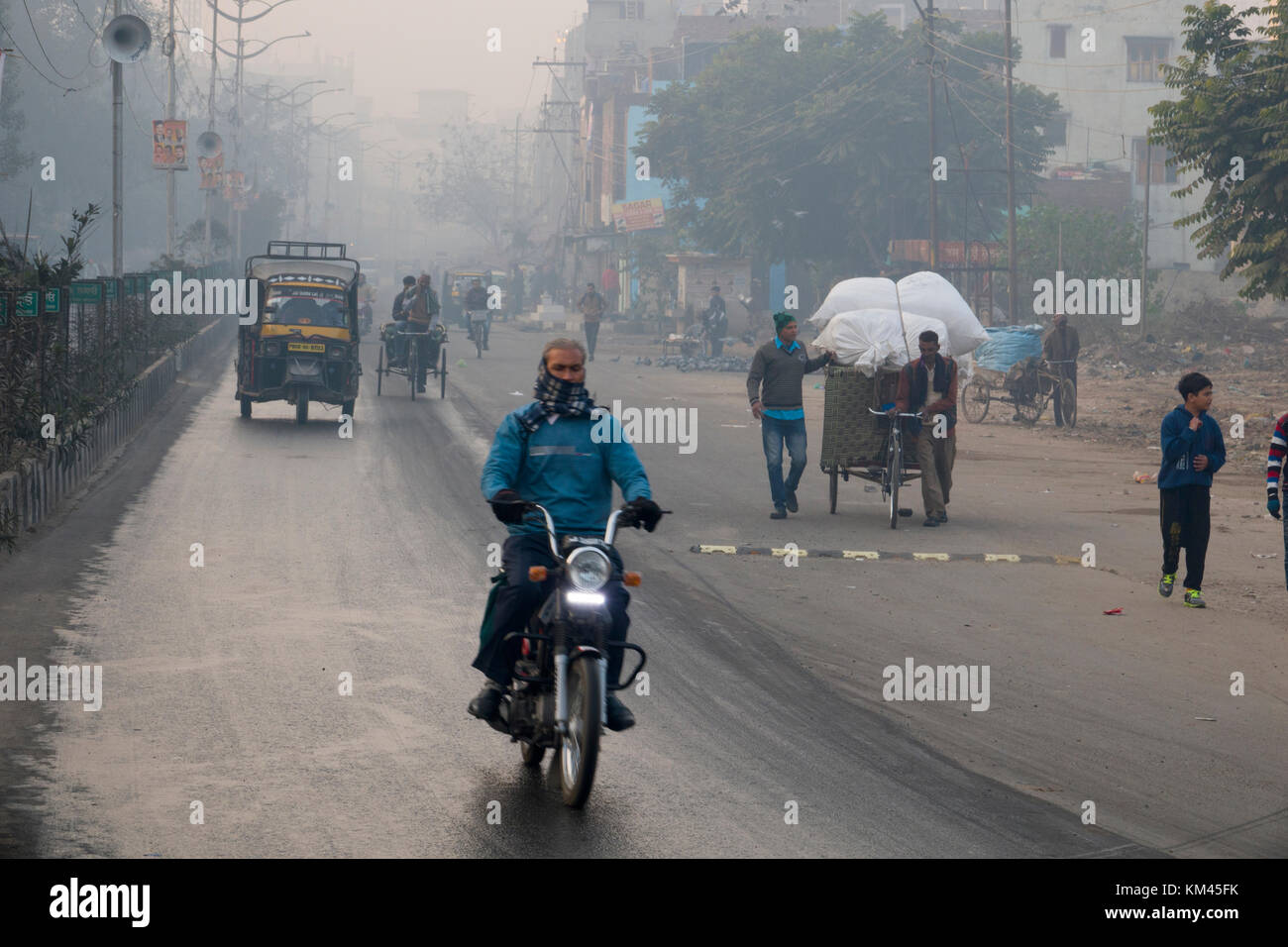 Early morning ambient street scene in Amritsar, India Stock Photo - Alamy