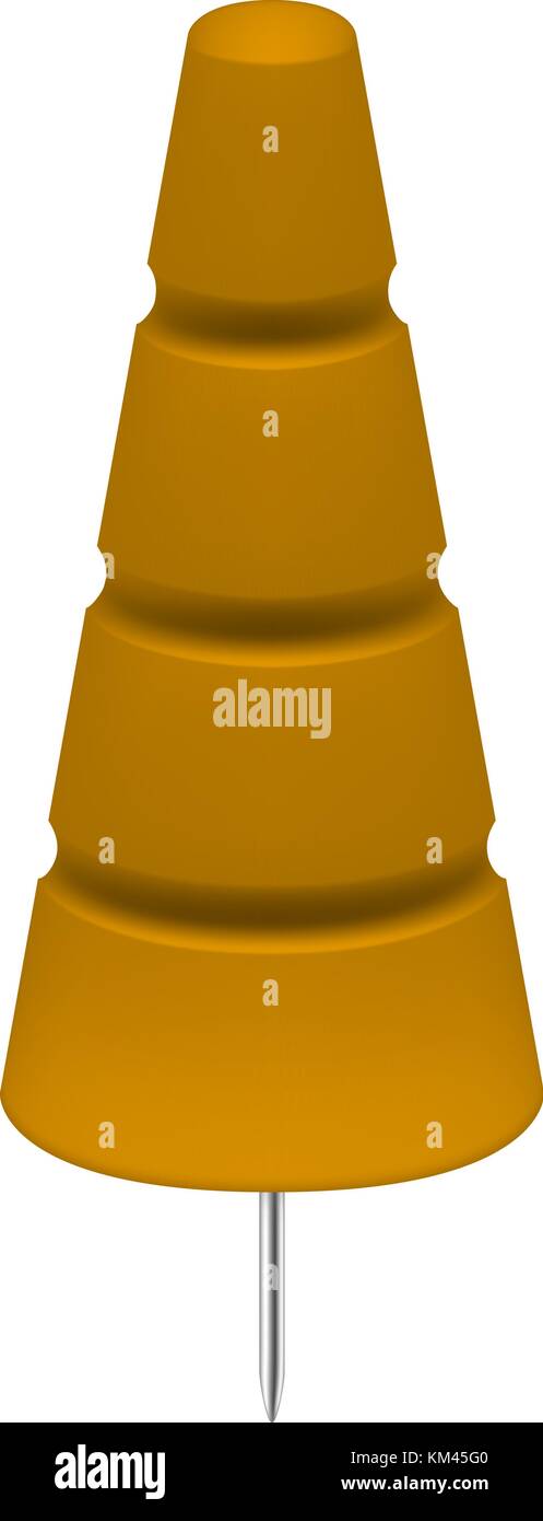 Brown push pin in shape of tree on white background Stock Vector Image ...