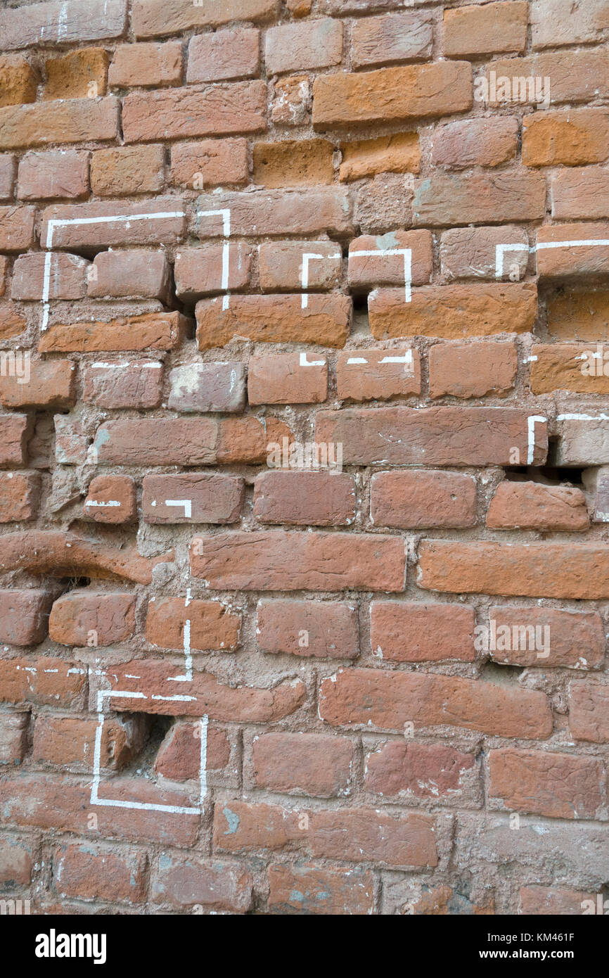 Bullet Holes In Brick Wall