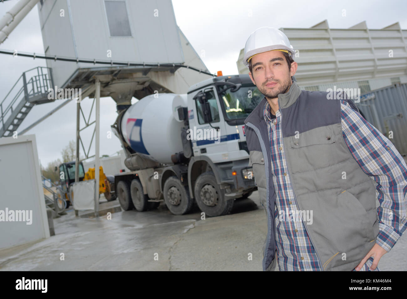 in a cement yard Stock Photo - Alamy
