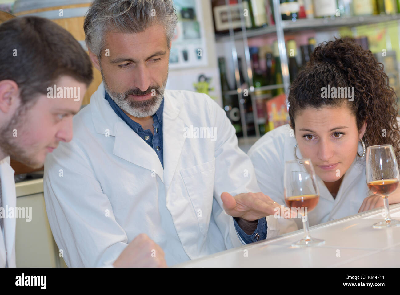 students at a wine class Stock Photo - Alamy
