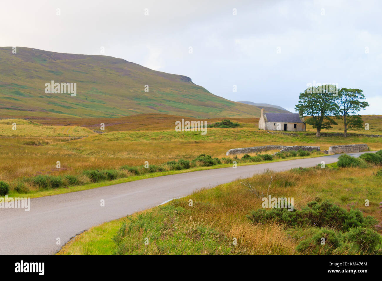Scottish road trough countryside. Perspective road. Scotland panorama ...