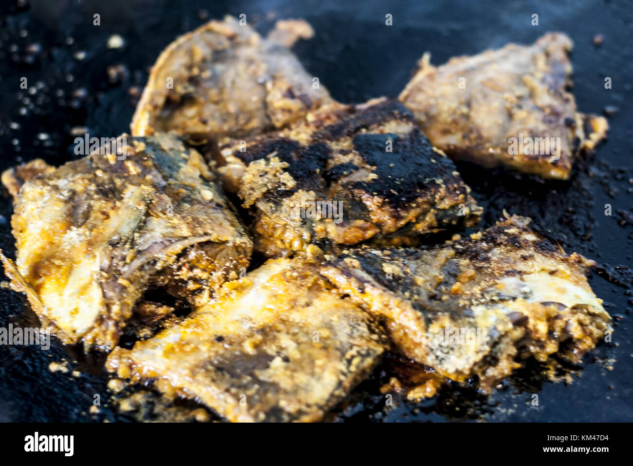 Pieces of fish king mackerel,Scomberomorus cavalla Stock Photo - Alamy