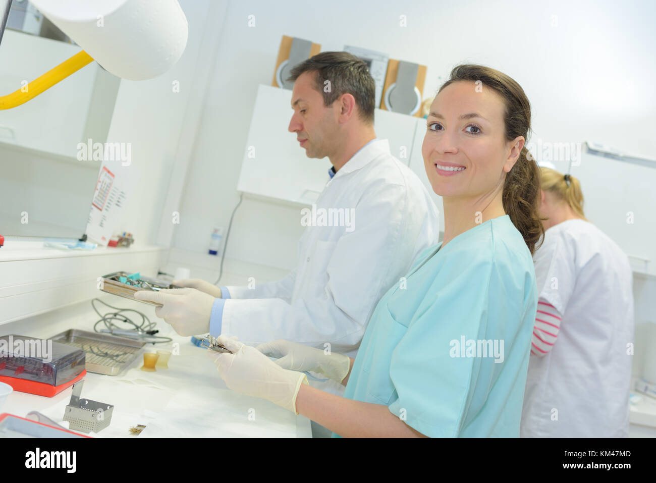 young female doctor working in the lab Stock Photo - Alamy