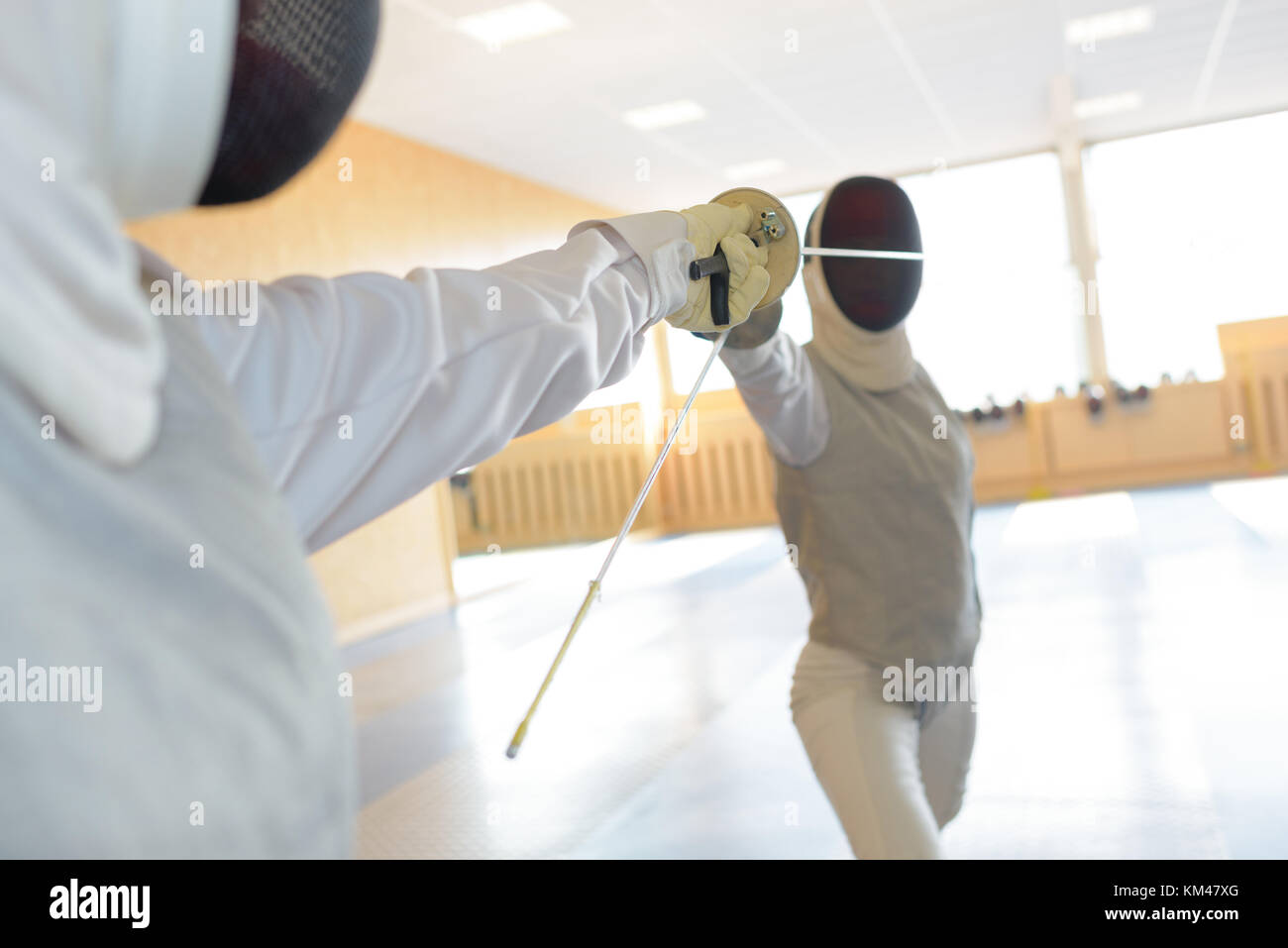 fencer and postures Stock Photo - Alamy
