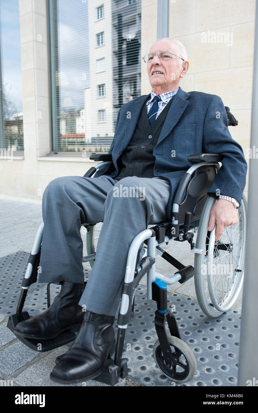 elderly handicapped man Stock Photo - Alamy