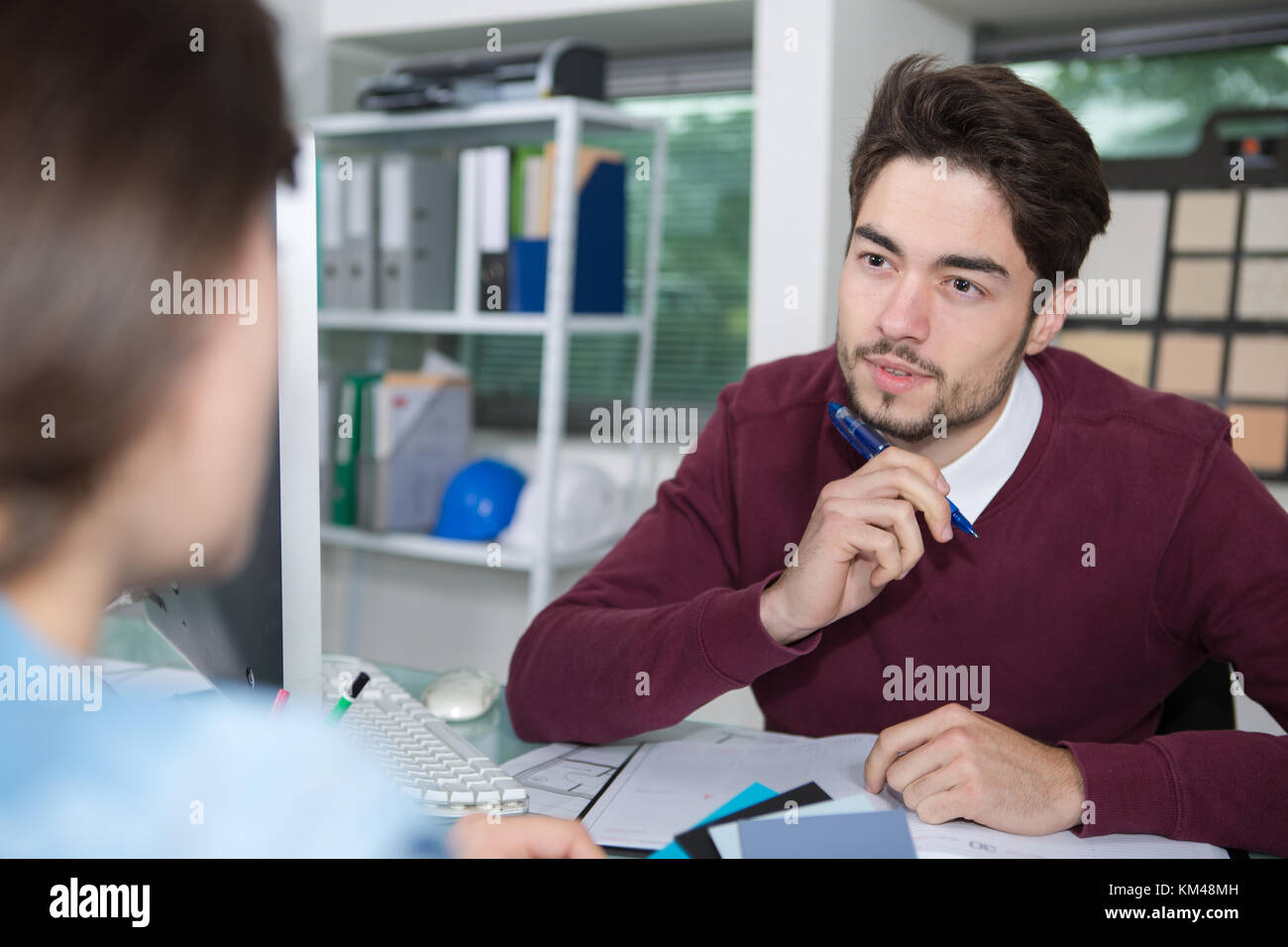 advisor or professional attending business meeting in the office ...