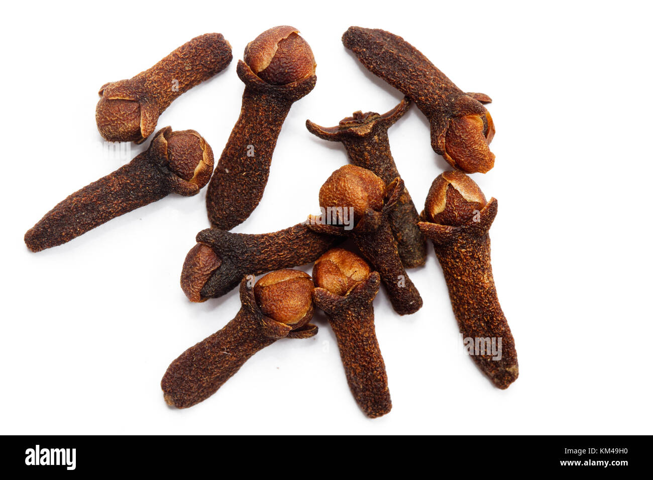 Dried cloves on a white background Stock Photo - Alamy