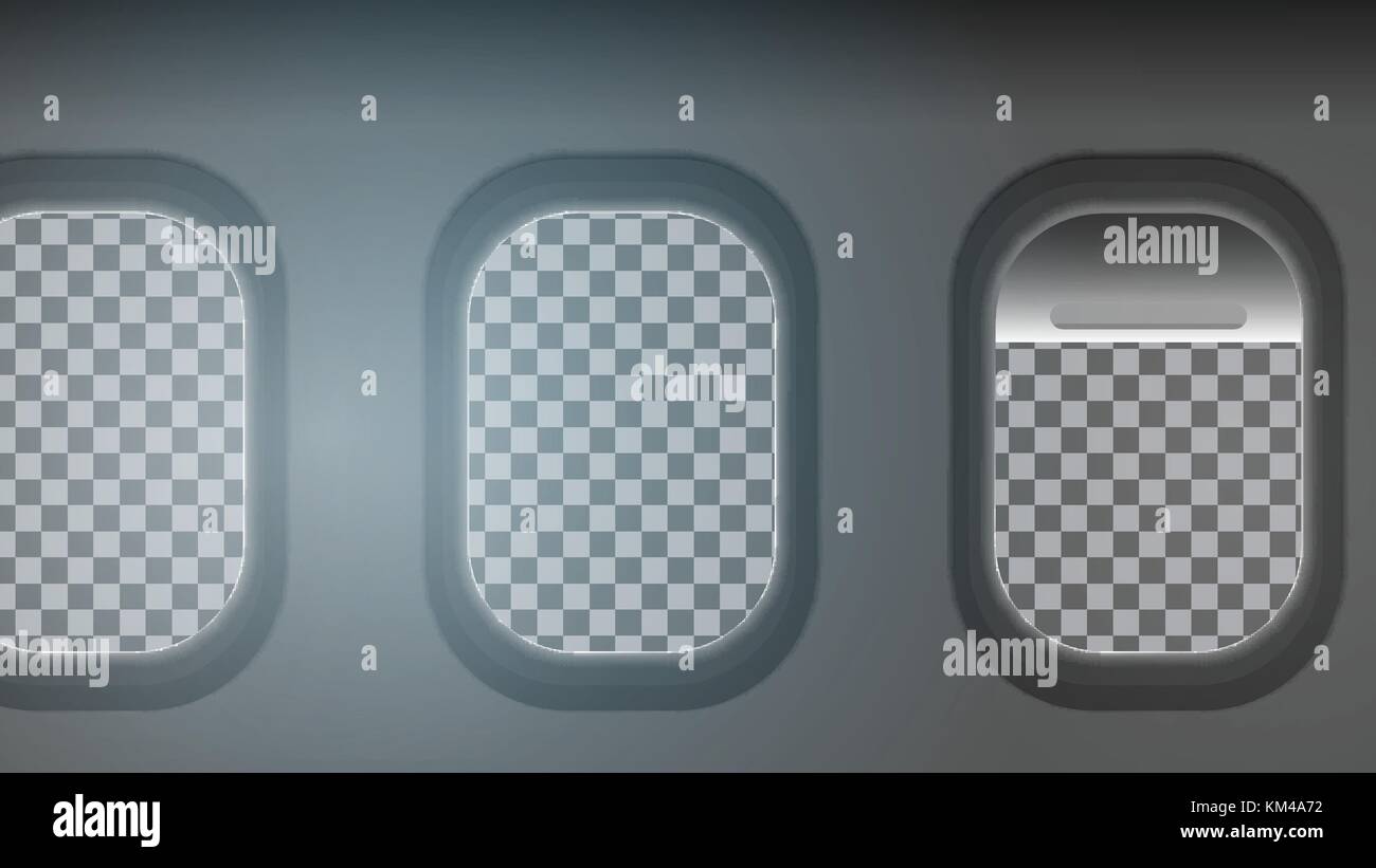 View out aircraft window Stock Vector Images - Alamy