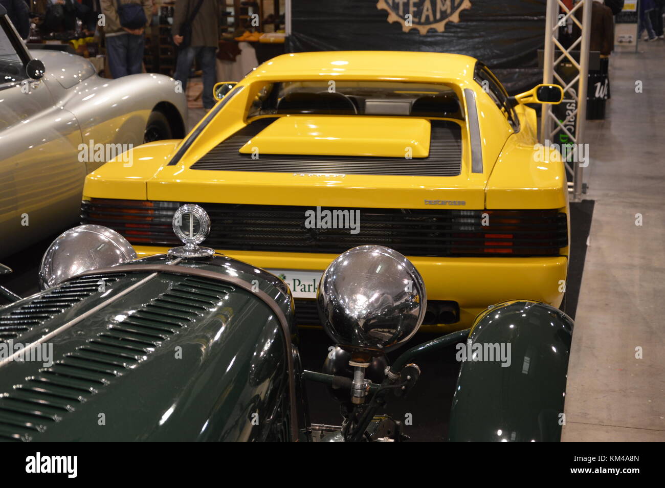 Ferrari Testarossa color yellow, year 1991, at Vintage car Padova ...