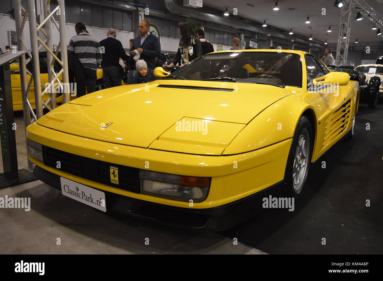 Ferrari Testarossa color yellow, year 1991, at Vintage car Padova ...