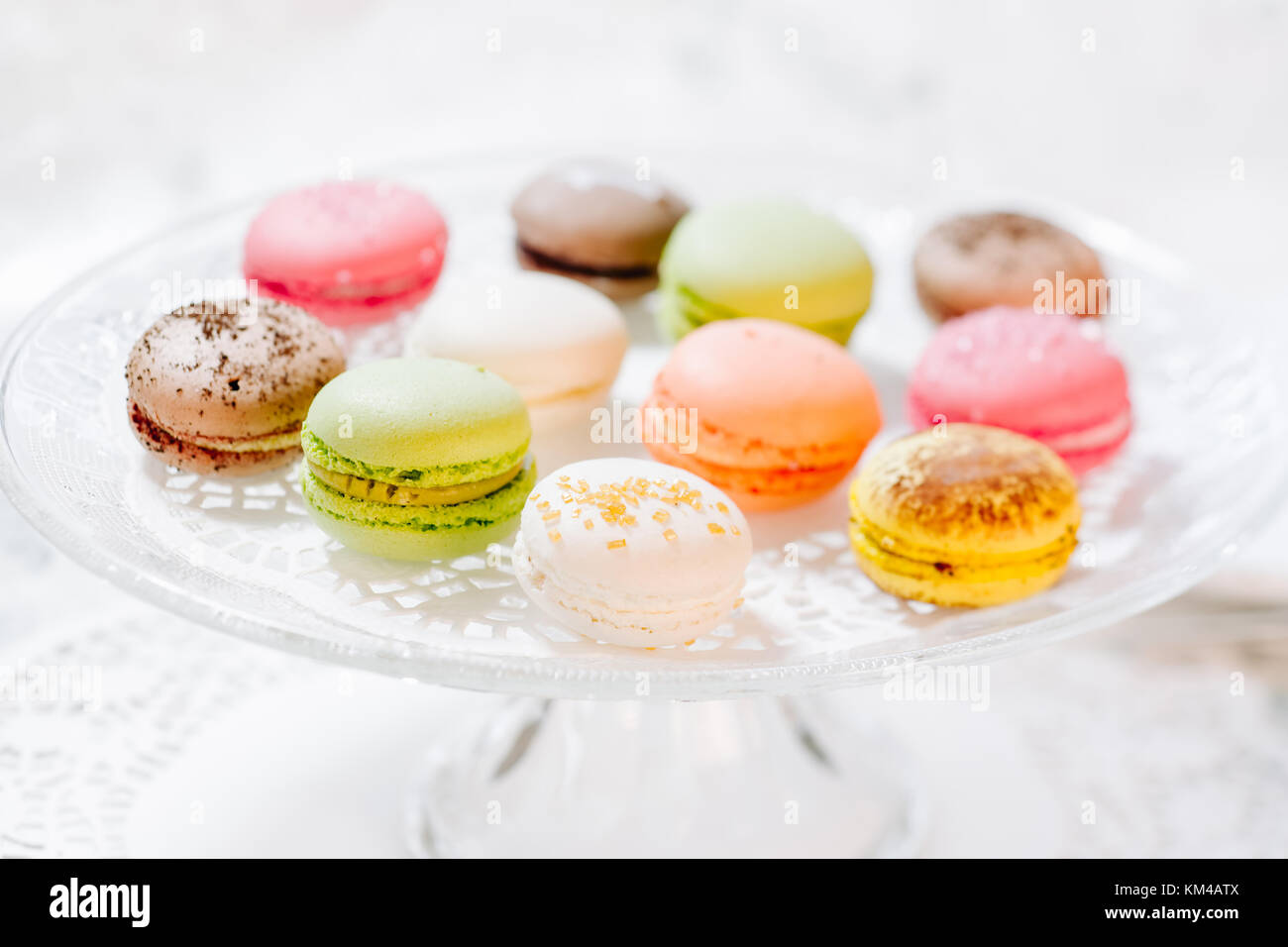 Typical and colorful french macaroons pastries Stock Photo - Alamy