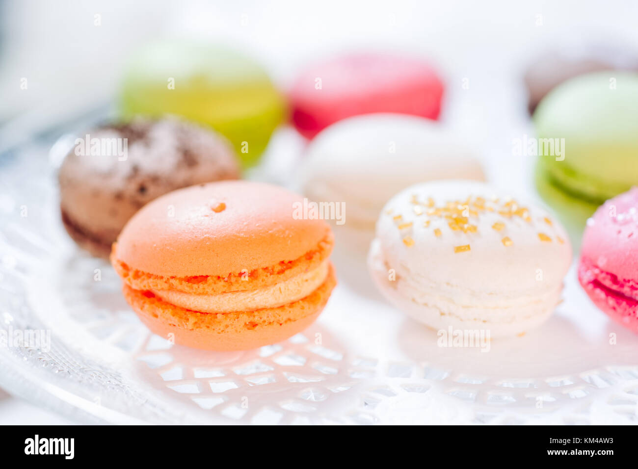 Typical and colorful french macaroons pastries Stock Photo - Alamy