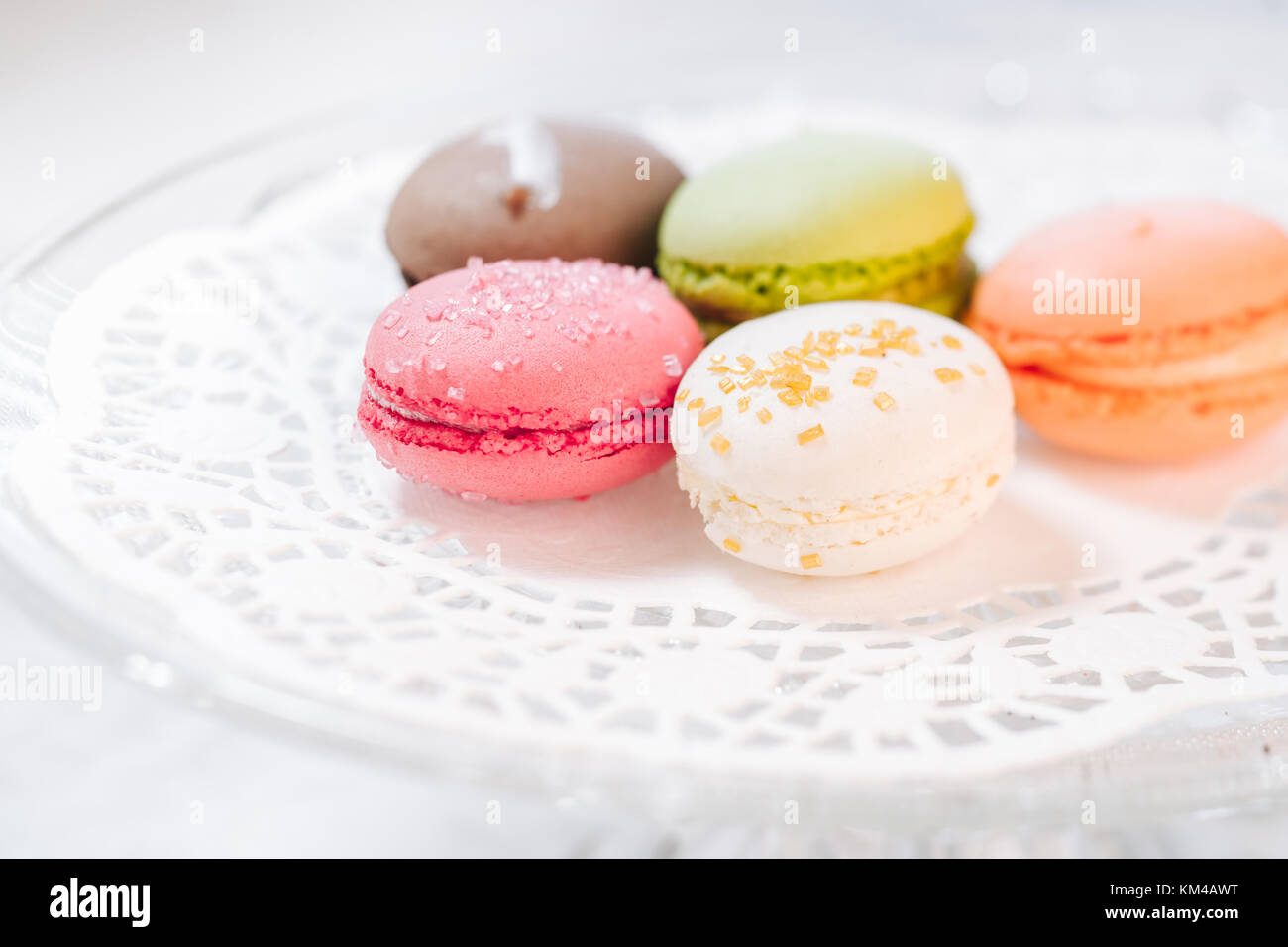 Typical and colorful french macaroons pastries Stock Photo - Alamy