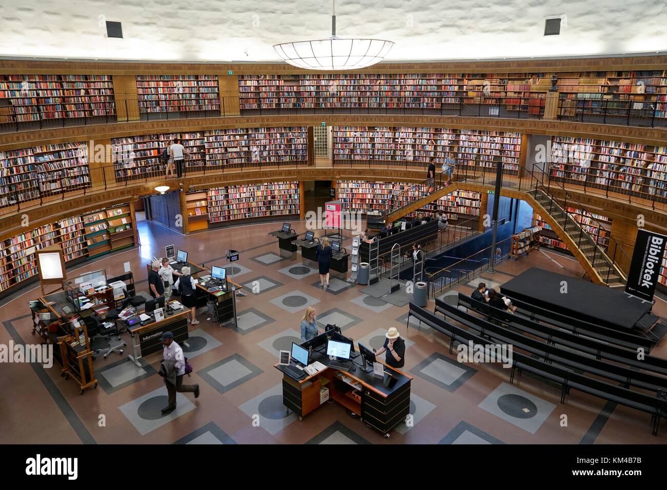 Sweden: The inside of Stockholm Public Library. Photo from 15. July ...