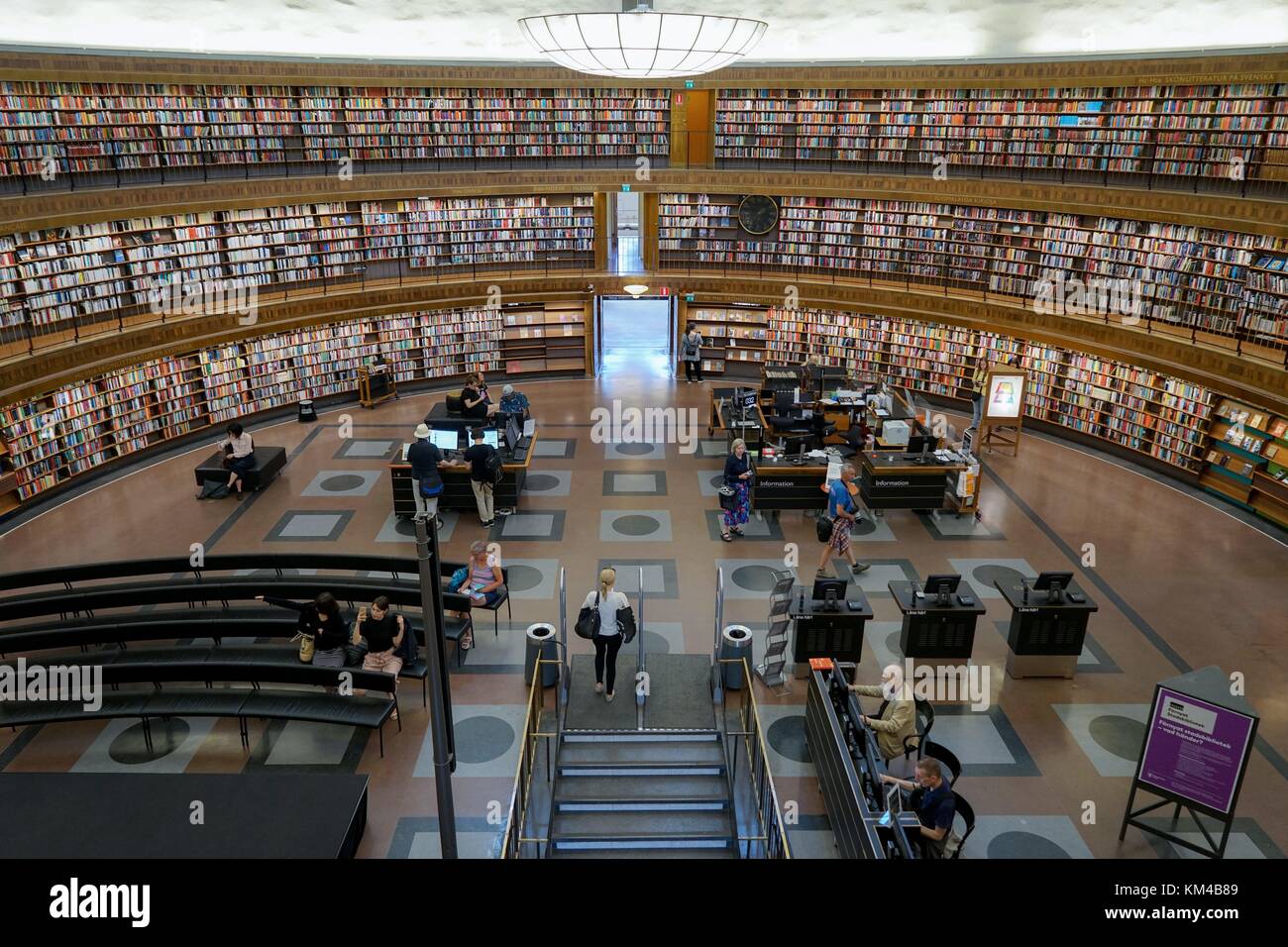 Sweden: The inside of Stockholm Public Library. Photo from 15. July ...