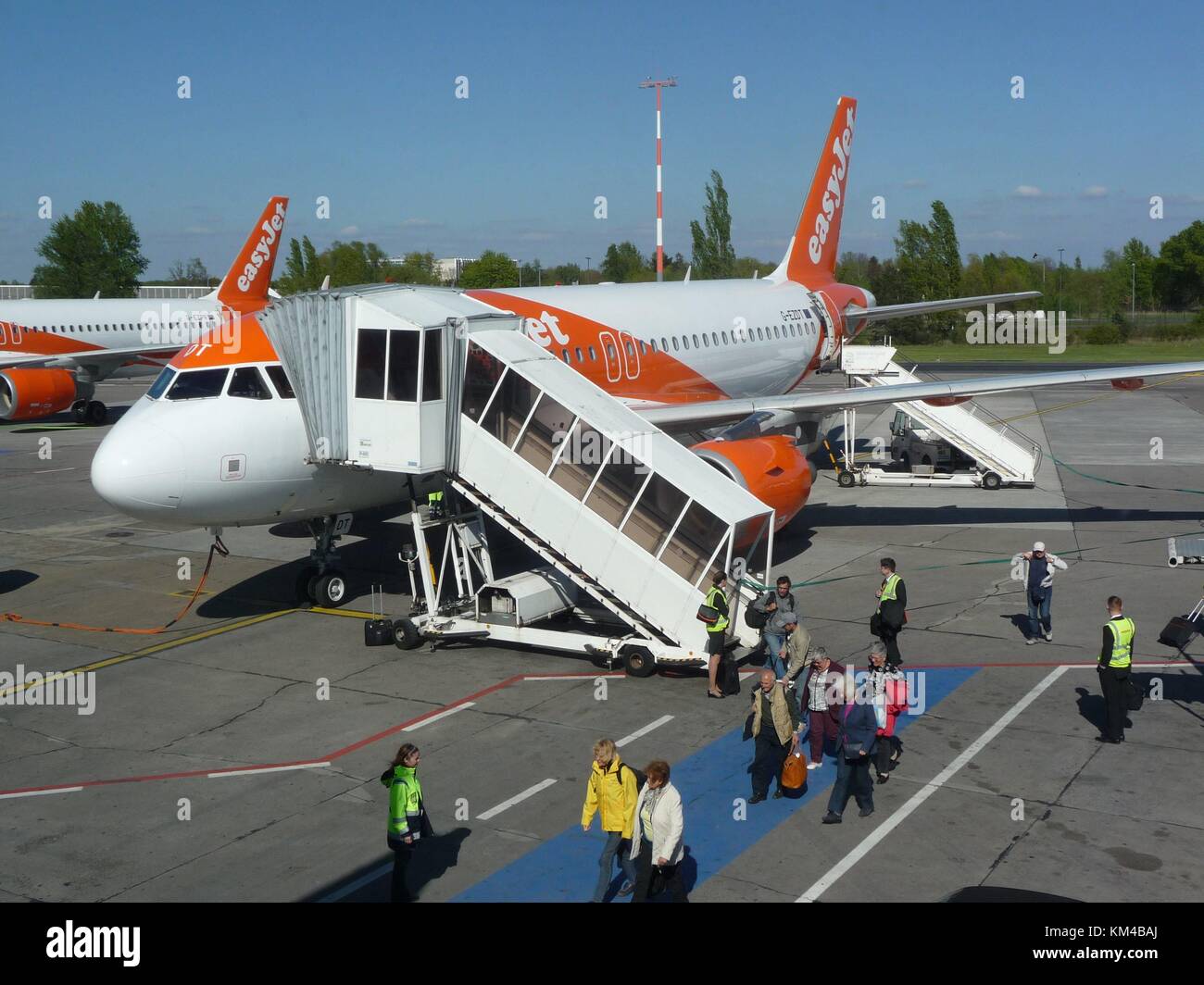 Easyjet plane at Berlin-Schonefeld Airport, pictured 30 April 2017 ...