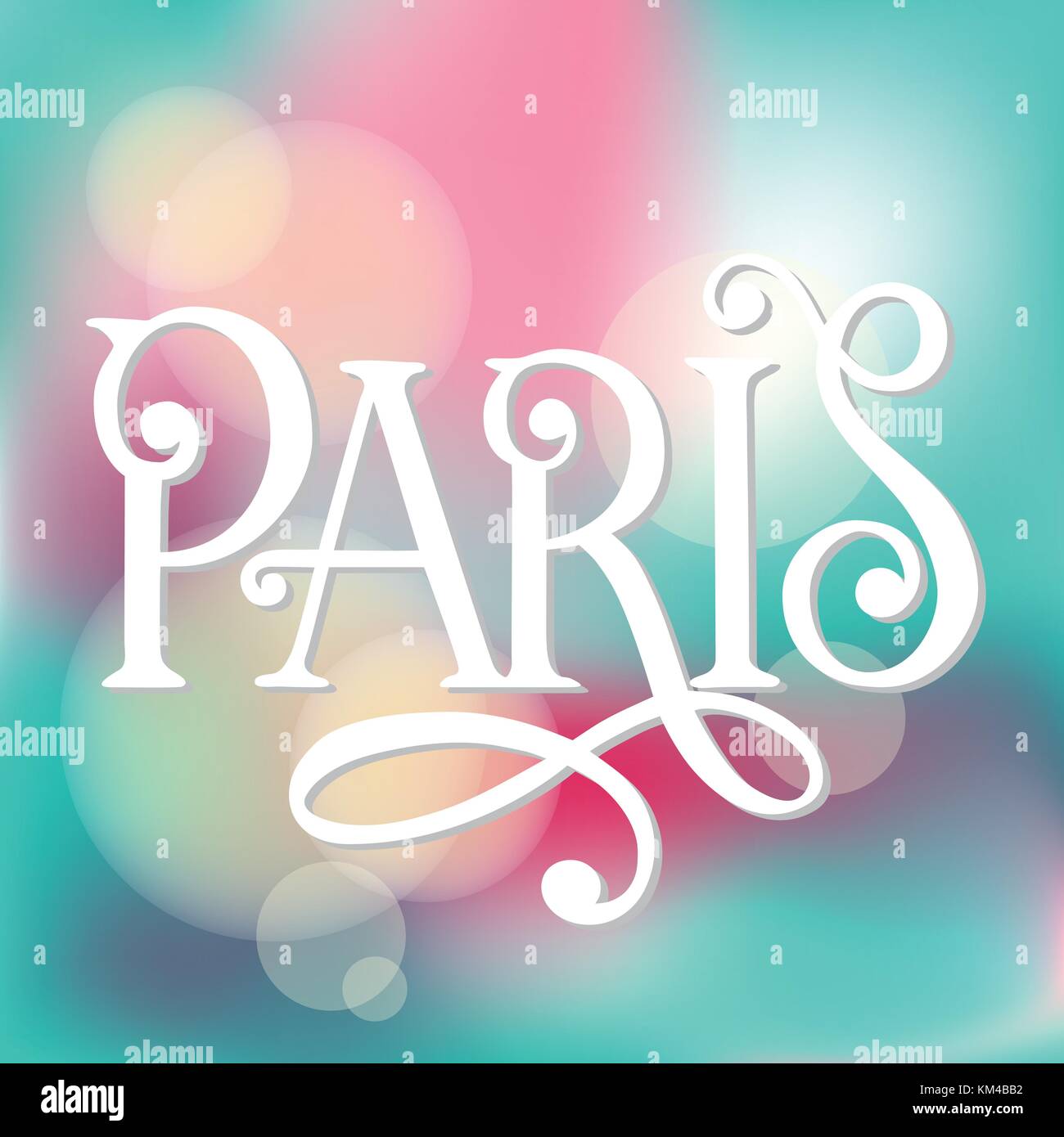 Paris. Handwritten lettering poster for your design. Creative ...