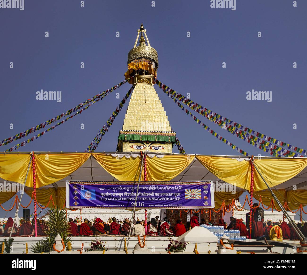 The Stupa of Bodnath is one of the religious centers in the Himalayan ...