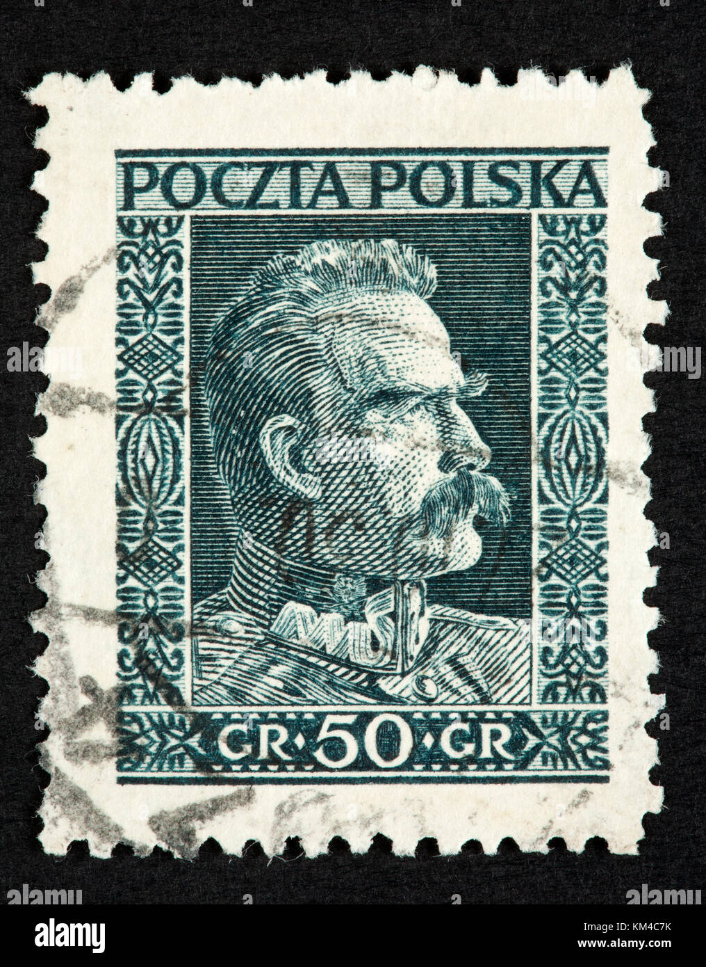 Polish postage stamp Stock Photo - Alamy