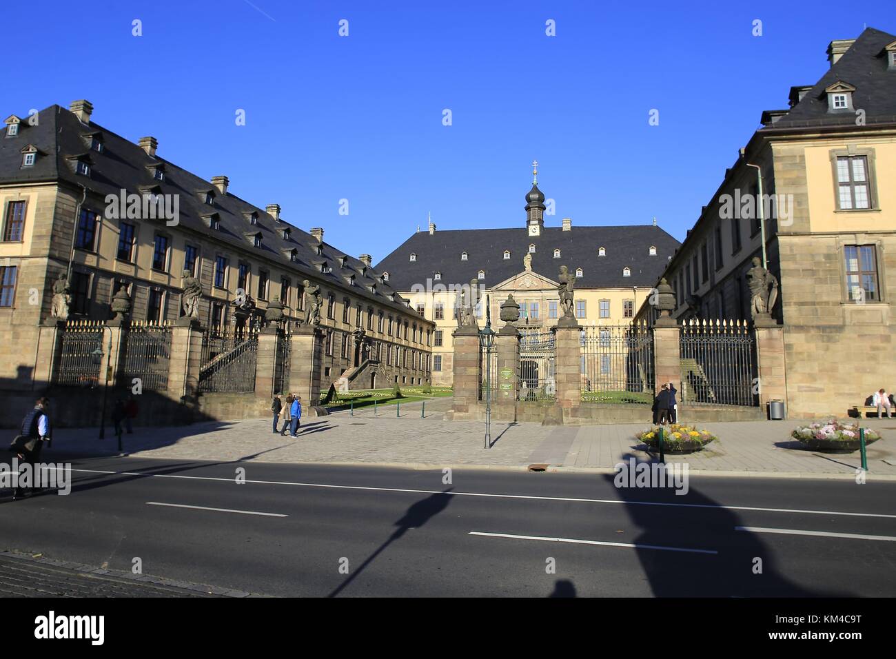 The courtyard of the City Palace of Fulda. The Baroque city palace was ...