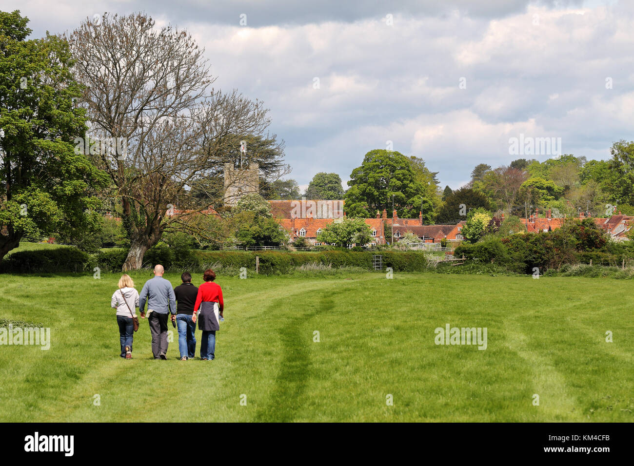 An English Landscape in the Chiltern Hills with the Village of ...