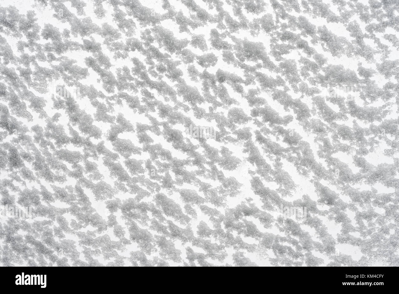 White snow texture. Snow-covered glass bottom view. Christmas and New ...