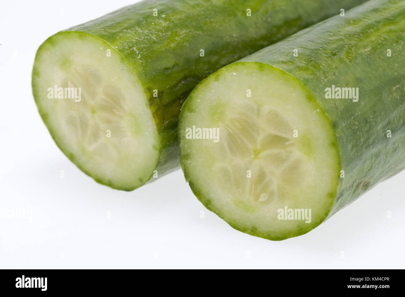 The green cucumber isolated on white background Stock Photo - Alamy