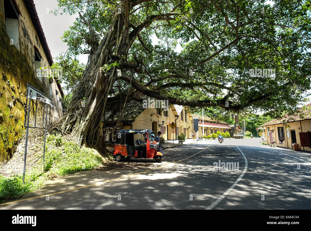 Colombo, Sri Lanka - Sep 5, 2015. View of rural road at summer in ...