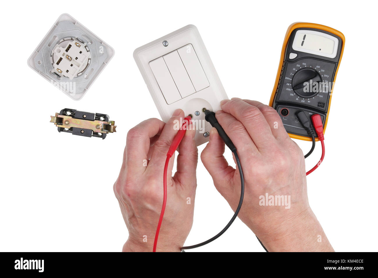 Electrician using a multimeter hi-res stock photography and images - Alamy