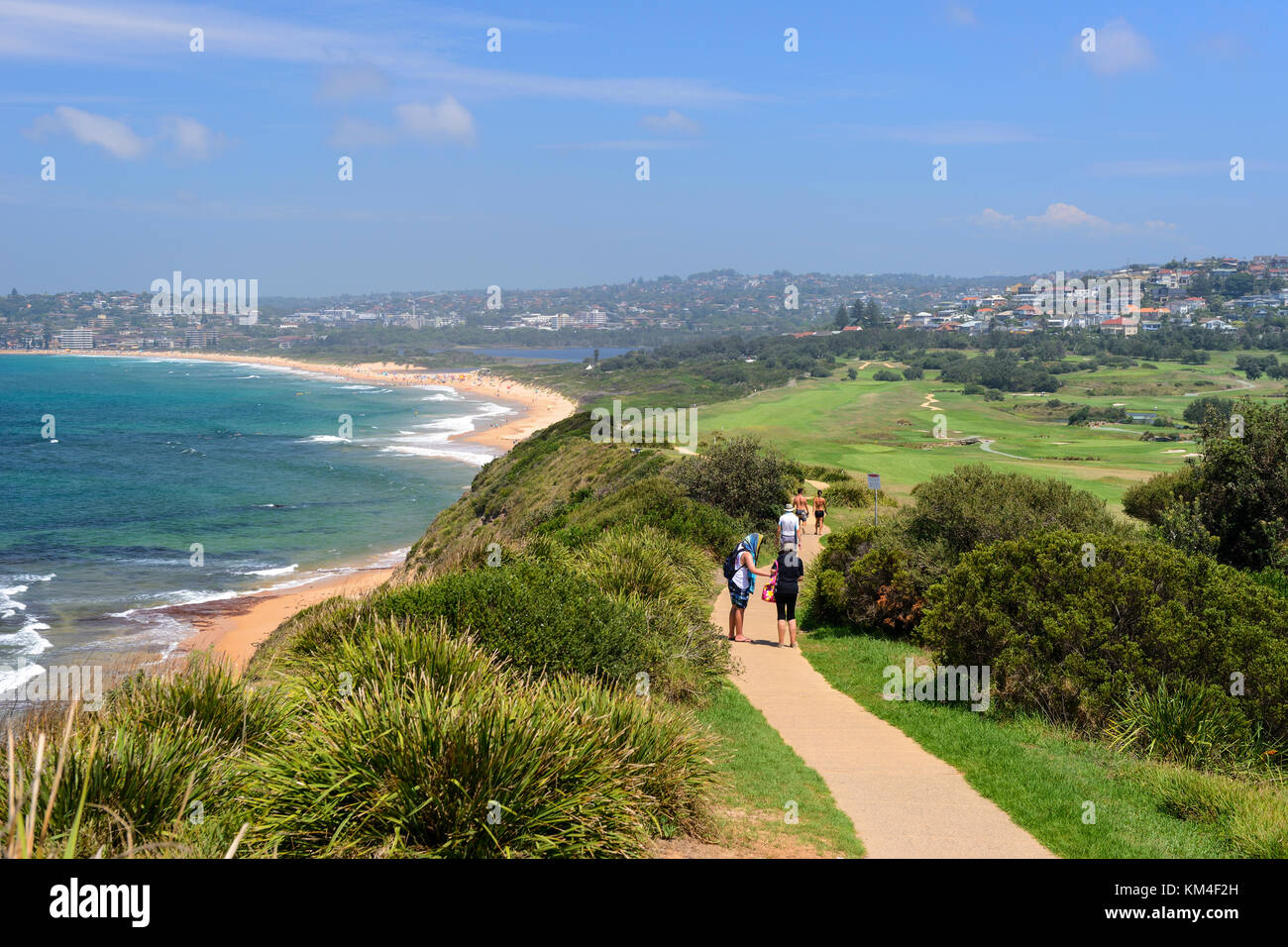 Bicentennial Coastal Walk beside Long Reef Beach at Collaroy, a ...