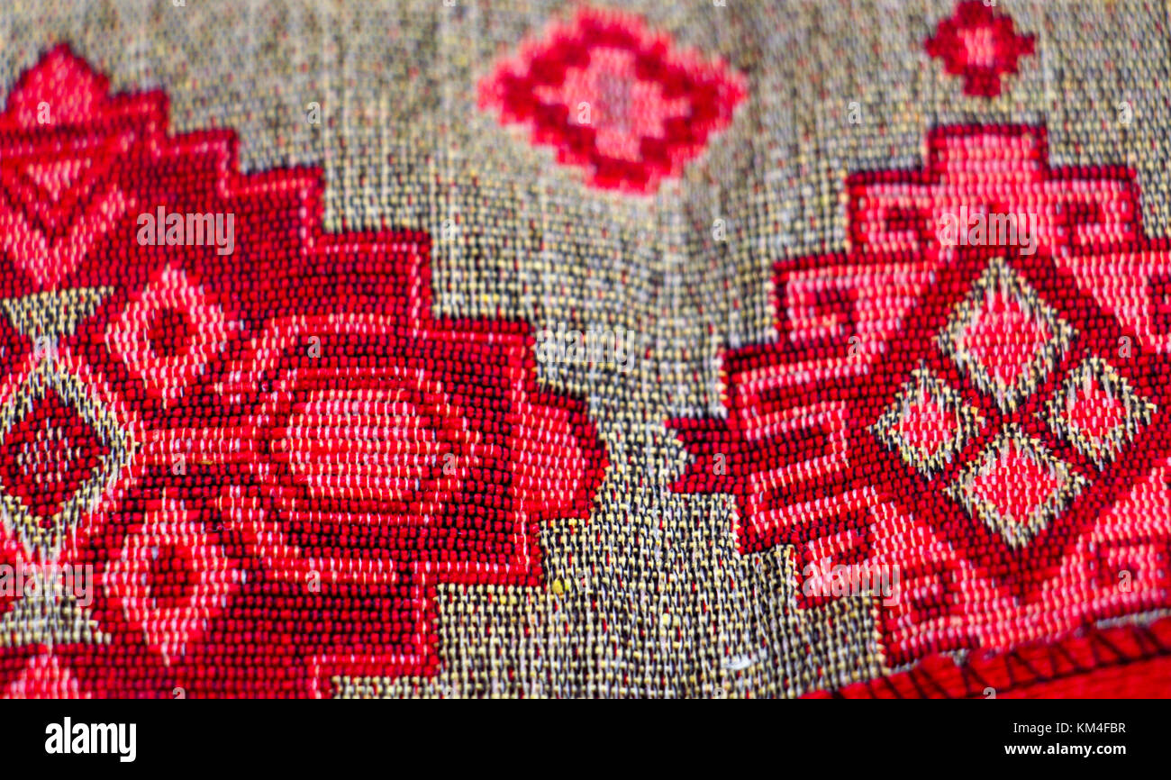 colorful geometric shapes of a carpet, top view Stock Photo - Alamy