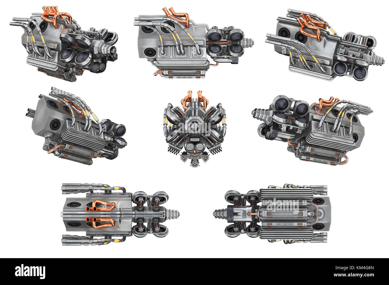 Sci-fi engine car set Stock Photo - Alamy
