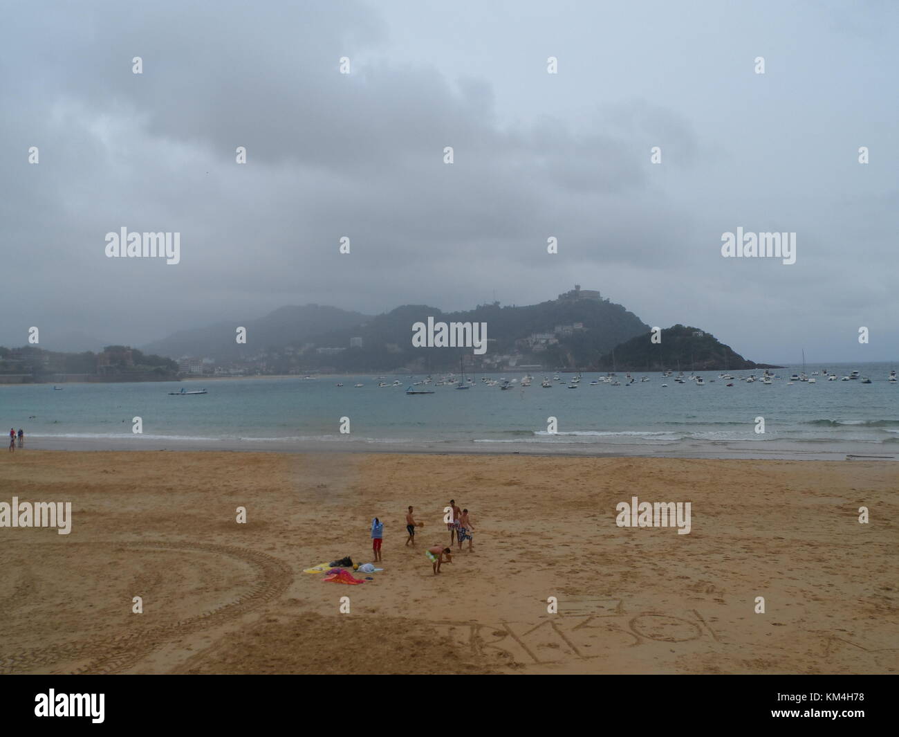 Small bay in the South of France. Foggy conditions Stock Photo - Alamy
