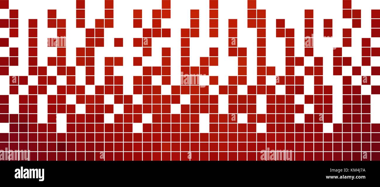 abstract vector square pixel mosaic background - red Stock Vector Image ...