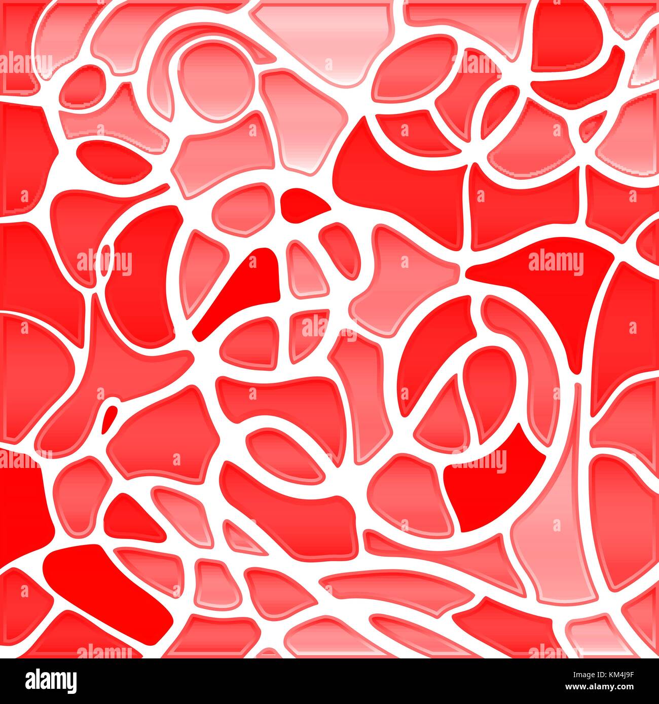 abstract vector stained-glass mosaic background - bright red Stock ...