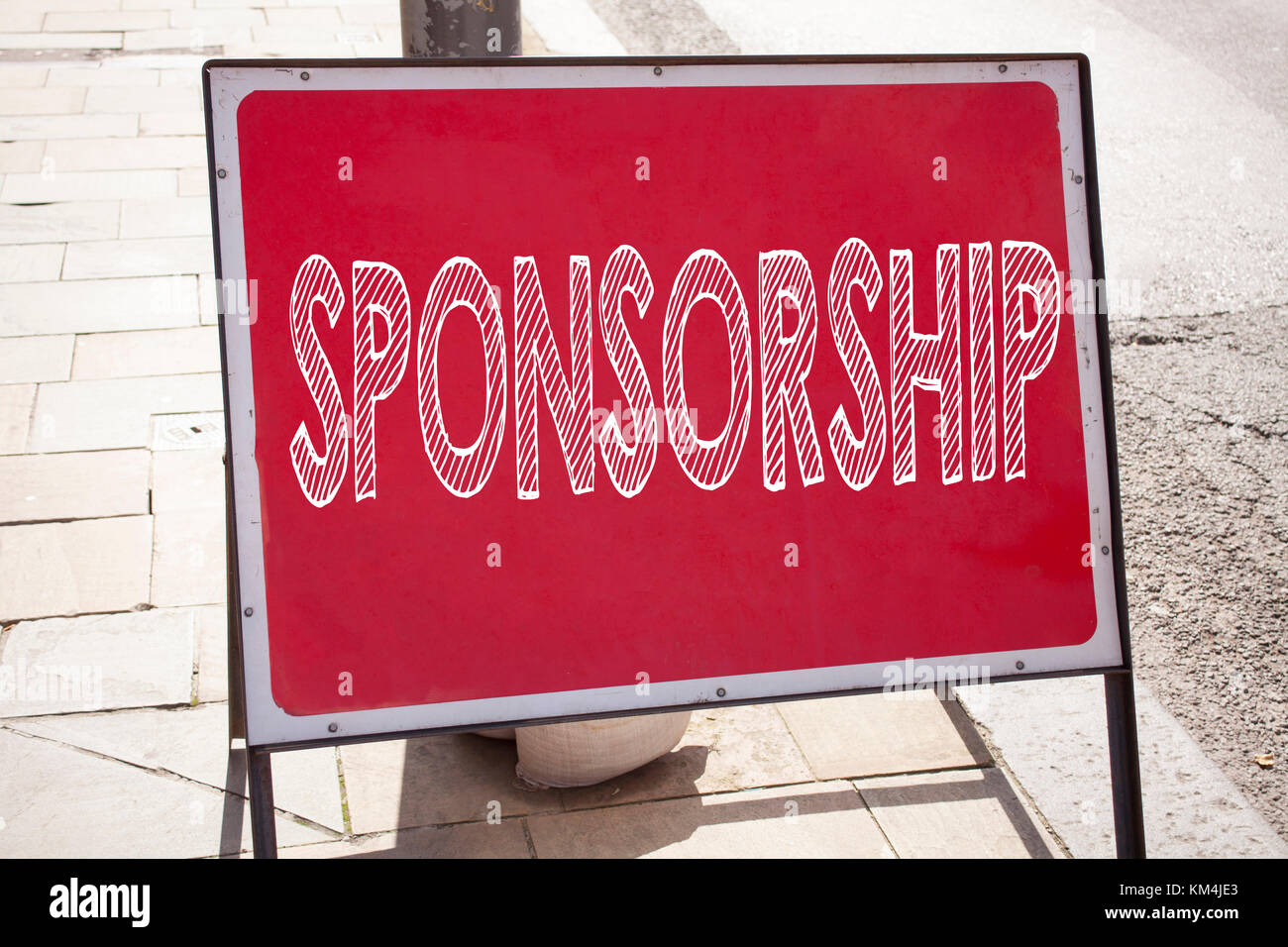 Hand writing text caption inspiration showing Sponsorship concept ...