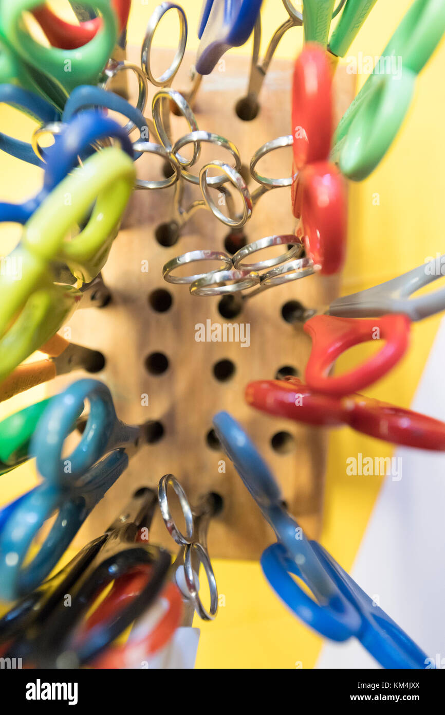 a bunch of colorful scissors Stock Photo - Alamy